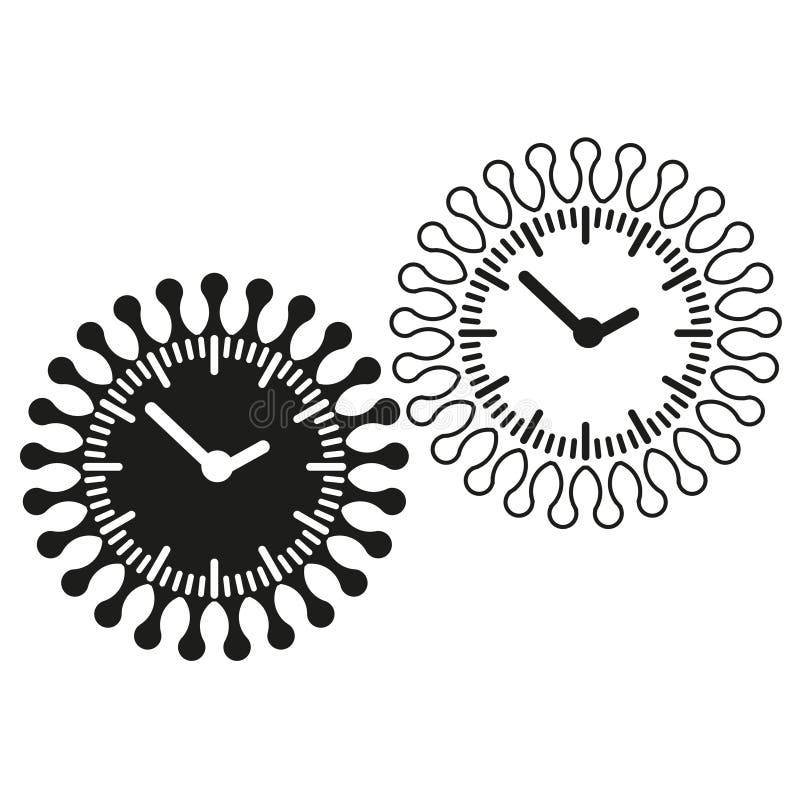 Abstract Clock Design. Black and White Clock Faces with Unique ...
