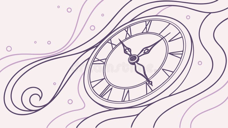 Abstract Clock with Distorted Lines, Symbolizing Surreal Time and ...