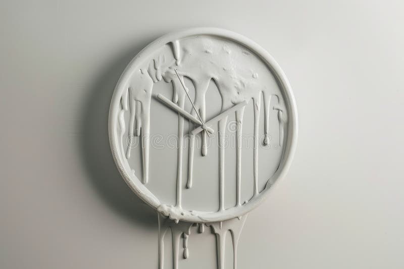 Abstract Clock with Dripping Design Stock Illustration - Illustration ...