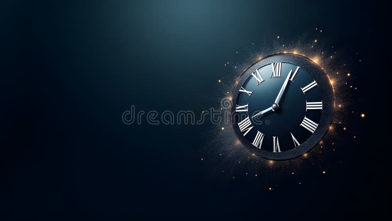 An Abstract Clock Face Dissolving into Particles, Symbolizing the ...