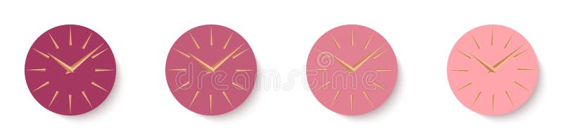 Abstract Clock Face Set. Gradient Clock Face Concept. Mockup Clock Face ...