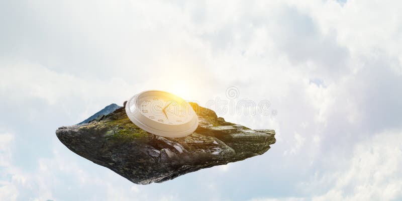 Abstract Clock on a Piece of Ground Stock Image - Image of deadline ...