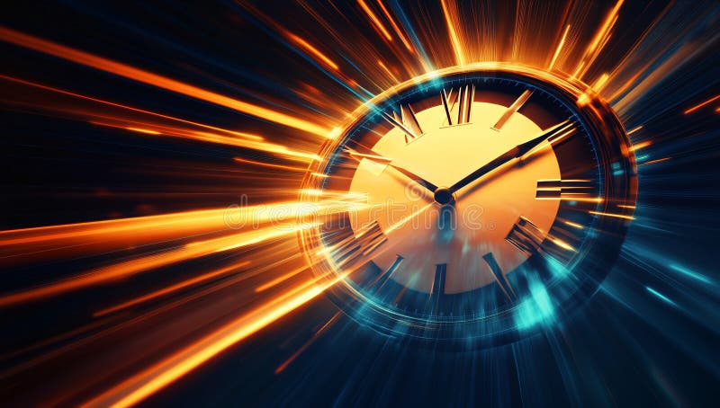 Abstract Clock Speed Time Warp Concept Art High Quality Image Stock ...