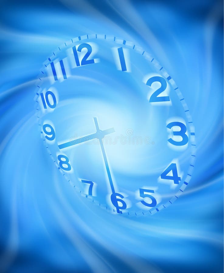 Abstract Clock Time Background Stock Illustration - Illustration of ...