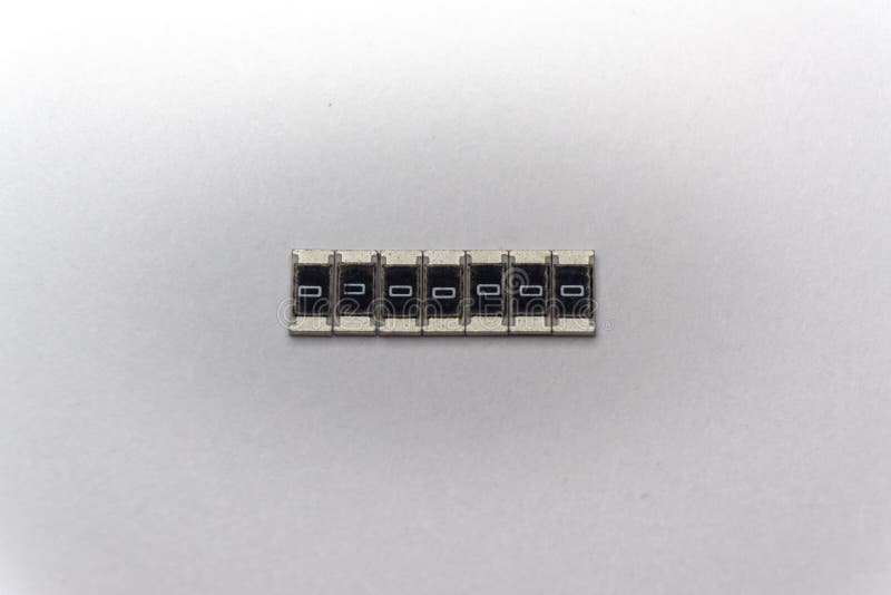 Abstract Close-up of Arranged 1206 SMT Chip Resistors Power Electronics ...