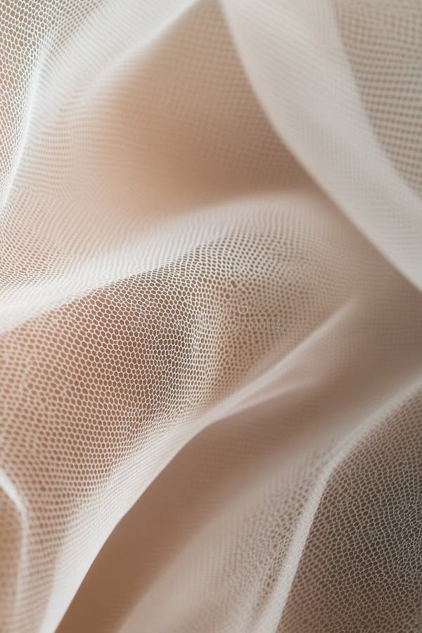 Abstract Close-up of Beige Mesh Fabric with Soft Curves and Texture ...