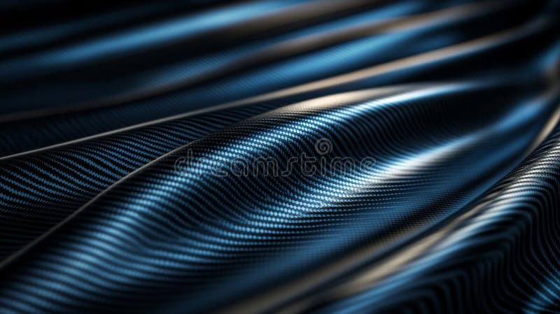 Abstract Close-Up of Blue Carbon Fiber Fabric Stock Illustration ...
