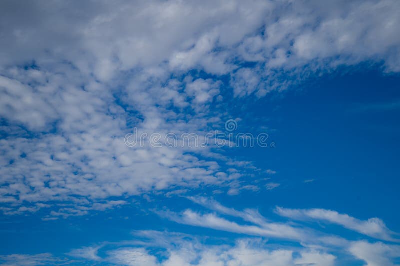 An Abstract Close-up of a Blue Sky with Trailing Clouds Stock Photo ...