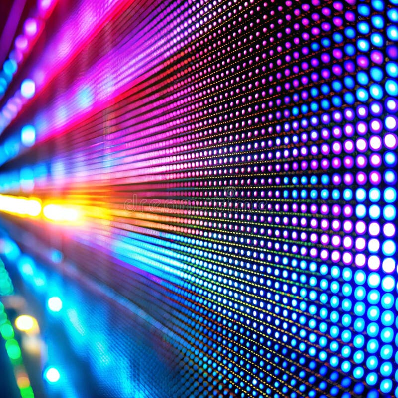 Abstract Close-Up of Blurred LED Screen Background Stock Illustration ...