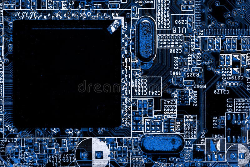 Close Up of Circuits Electronic on Mainboard Technology Computer ...