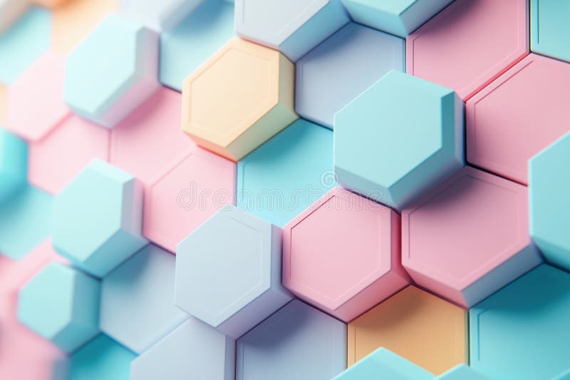 Abstract Close Up Colorful Hexagonal Patterns Modern Digital Art Design Stock Photos - Free ...