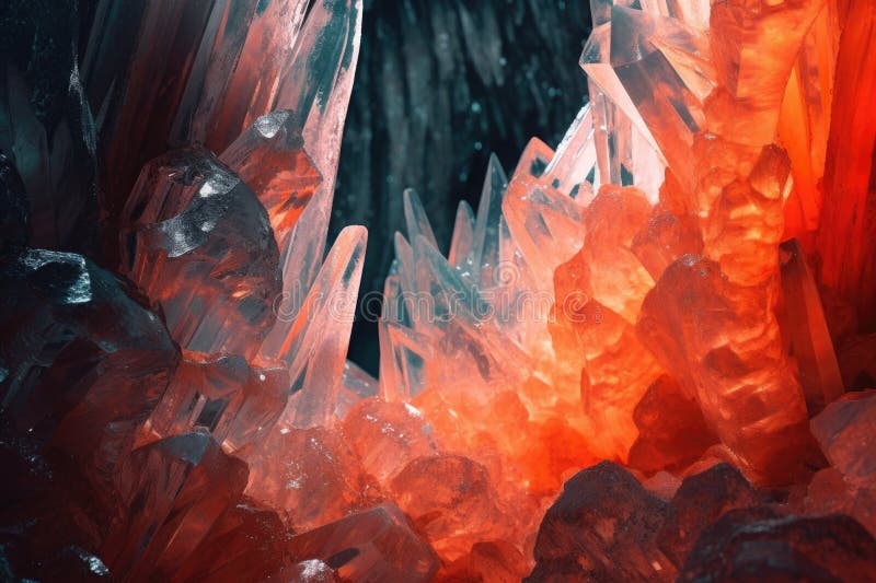 Abstract Close-up of Crystal Cave Textures Stock Illustration ...