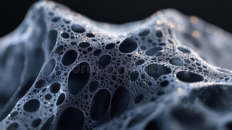 Abstract Close-up of a Delicate, Interconnected Bubble Network Stock ...