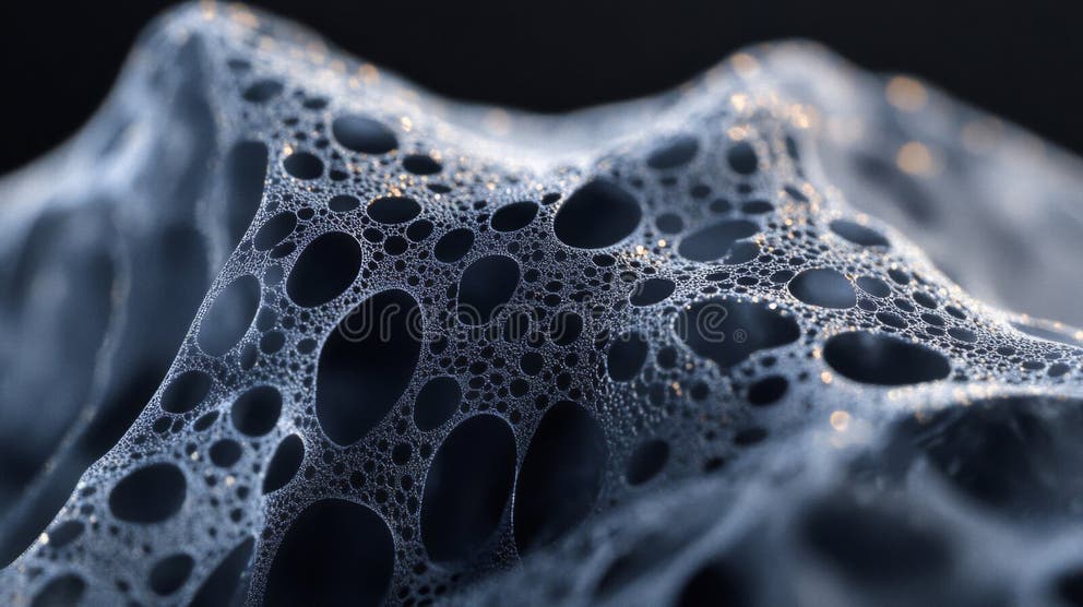 Abstract Close-up of a Delicate, Interconnected Bubble Network Stock ...