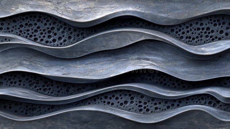 An Abstract, Close-up Depiction of Textured, Porous Surfaces Resembling ...