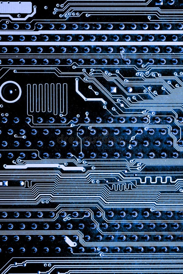 Abstract Close Up of Electronic Circuits in Technology on Mainboard ...