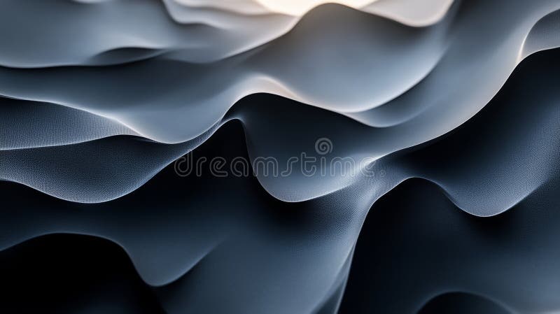 Abstract Close-up of Glossy Black and White Wavy Surface Stock Image ...