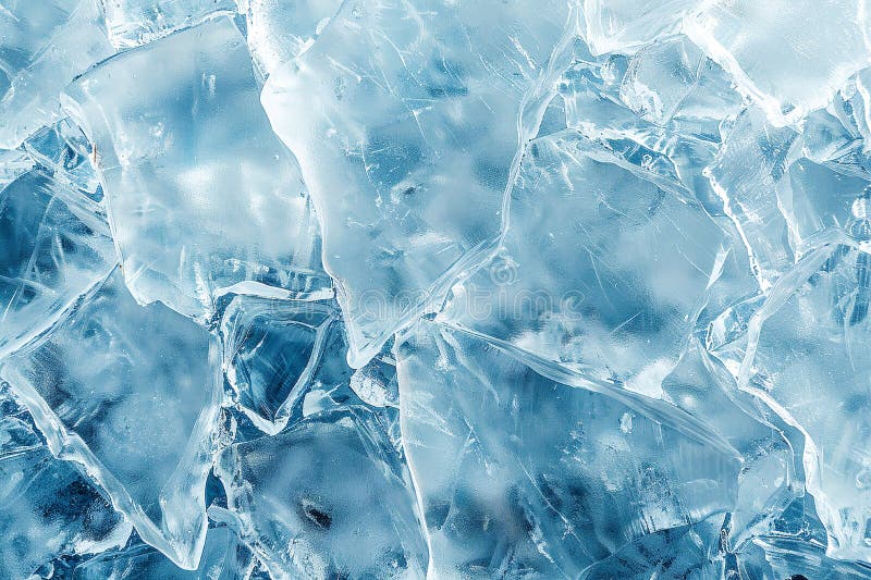 Abstract Close-up of Ice Shards with Blue Hues and Crisp Textures ...