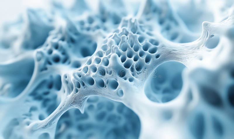 Abstract Close Up Intricate Blue Cellular Structure Porous Texture ...