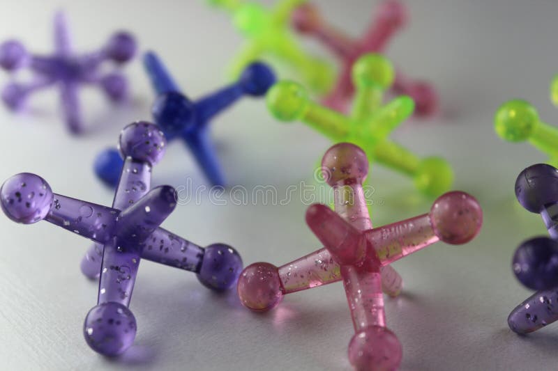 Close-up of a Jacks Isolated Game Pile Isolated on a White Motor Skills ...