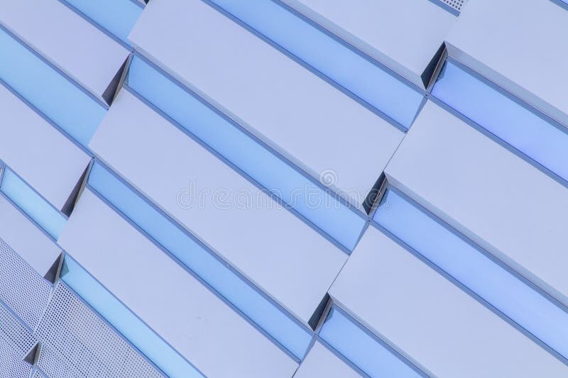 Abstract Close-up of a Modern Building Facade with Geometric Metal ...