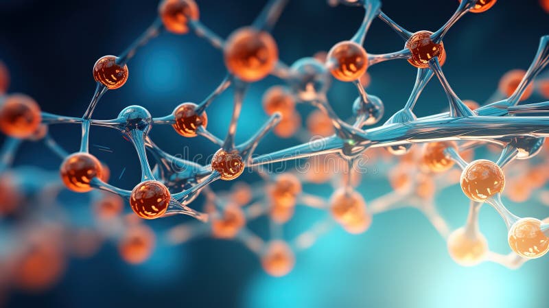 Abstract Close-up Molecule Model. Scientific Research in the Field of ...