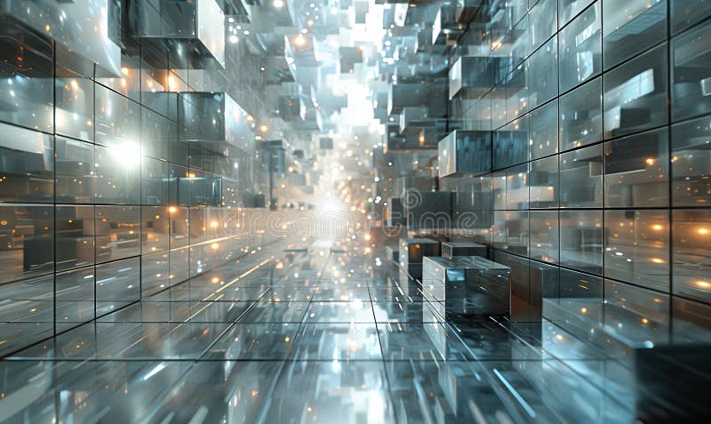 Abstract Close-up of a Neon-lit Circuit Board with a High-tech Feel ...