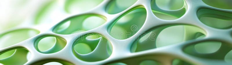 Abstract Close-Up of Organic Green Structure with Curved Patterns Stock ...