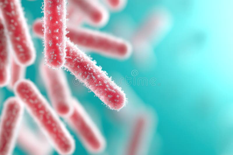 Abstract Close Up of Pink Bacteria with Soft Focus in Scientific ...