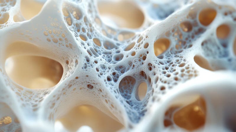 Abstract Beige and Off White Porous Surface with Intricate Cavities ...