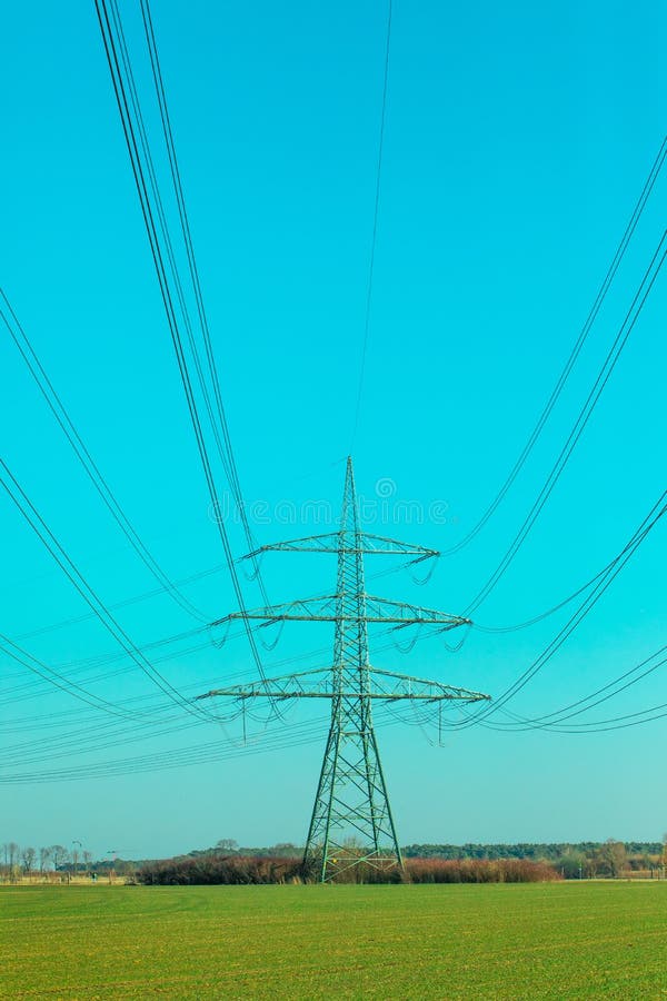 Abstract Close Up on Power Grid Towers Stock Photo - Image of ...