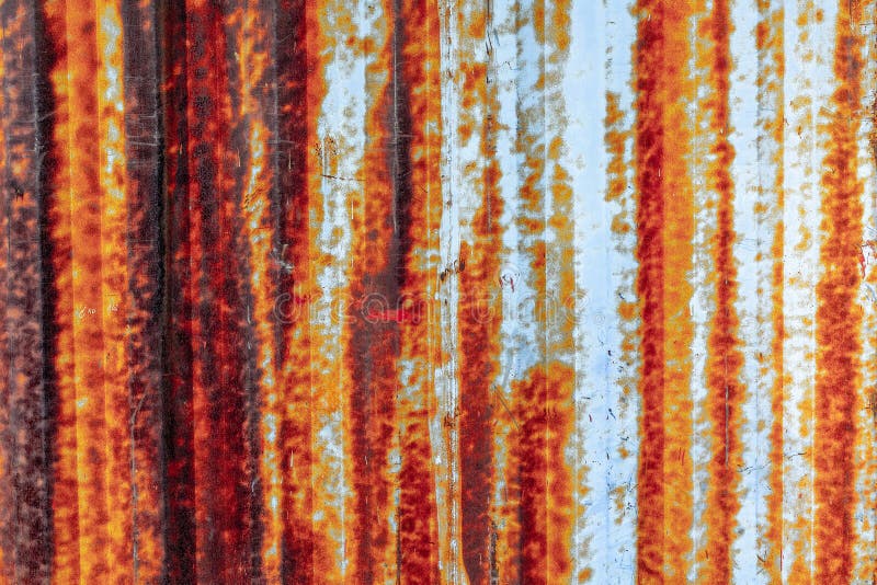 Abstract Close Up Rusty Weathered Metal Surface Vertical Patterns Stock ...