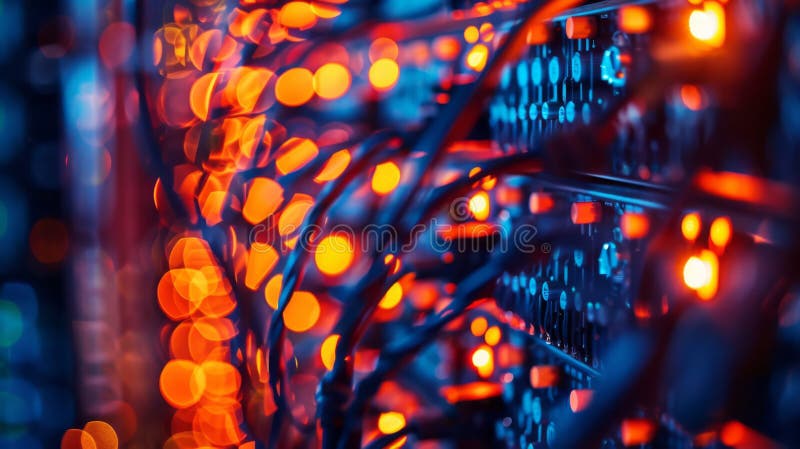Abstract Close-Up of a Server Rack with Blurry Lights Stock ... Abstract Close-Up of a Server Rack with Blurry Lights Stock ...