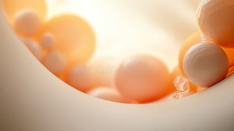 Abstract Close-up of Soft, Rounded Shapes with a Warm Color Palette ...