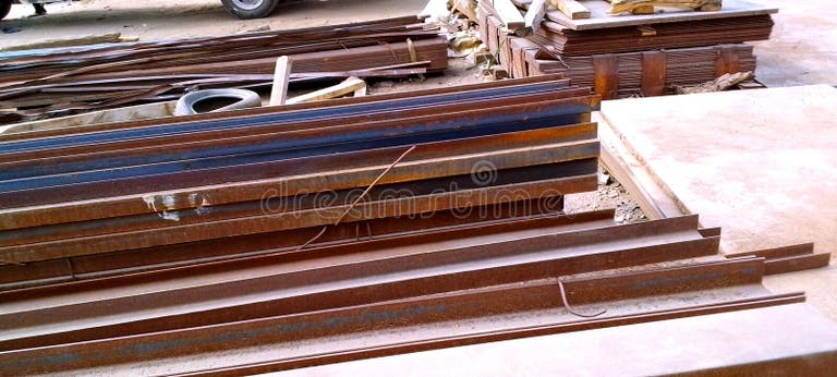 Abstract Close Up of a Stack Rusting Steel Bar Stock Photo - Image of ...