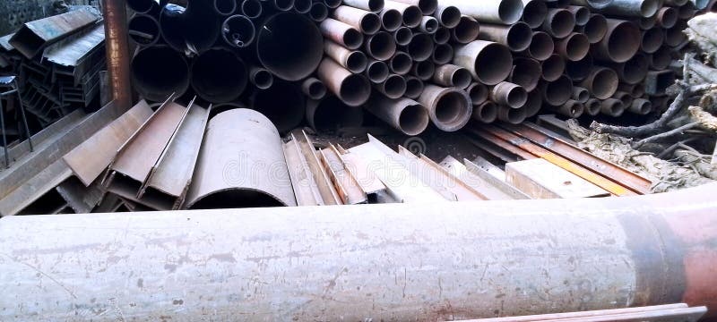 Abstract Close Up of a Stack Rusting Steel Bar Stock Photo - Image of ...