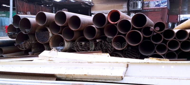 Abstract Close Up of a Stack Rusting Steel Bar Stock Photo - Image of ...