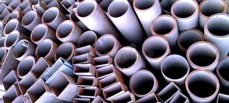 Abstract Close Up of a Stack Rusting Steel Bar Stock Photo - Image of ...