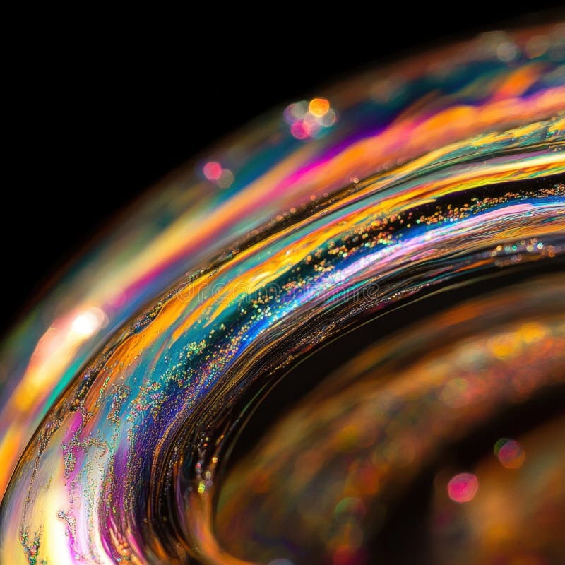 Abstract Close-up of Swirling Vibrant Bubble Texture Stock Illustration ...