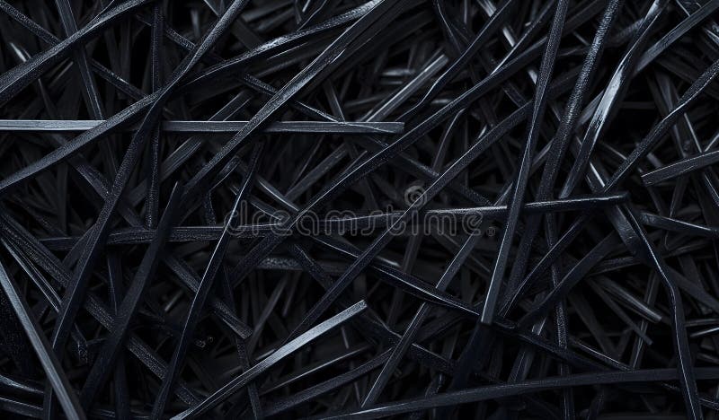 Abstract Close-up Tangled Black Metal Wires Perfect for Use in Modern ...