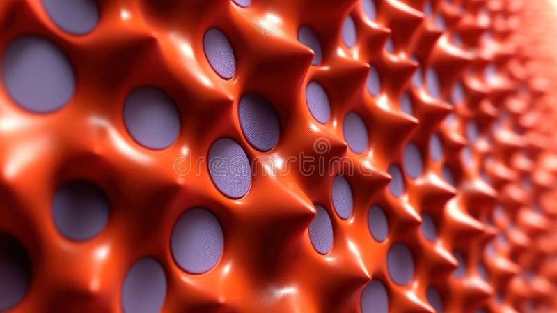 Abstract Close-up of a Textured Surface with Spikes and Circular ...