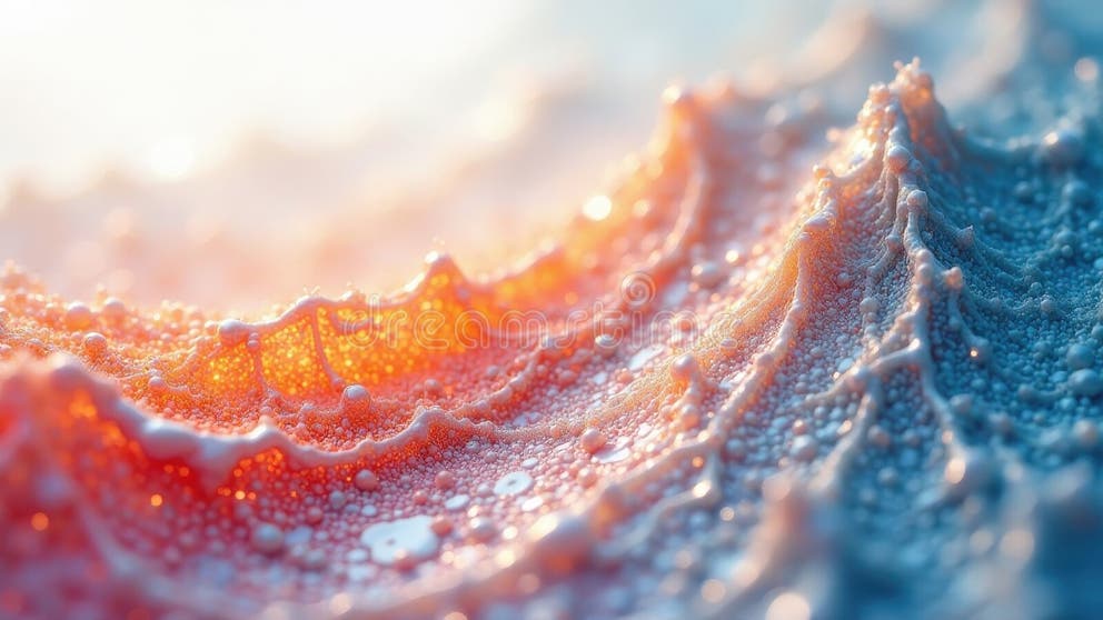 Abstract Close-up of a Textured Surface with Warm and Cool Tones ...