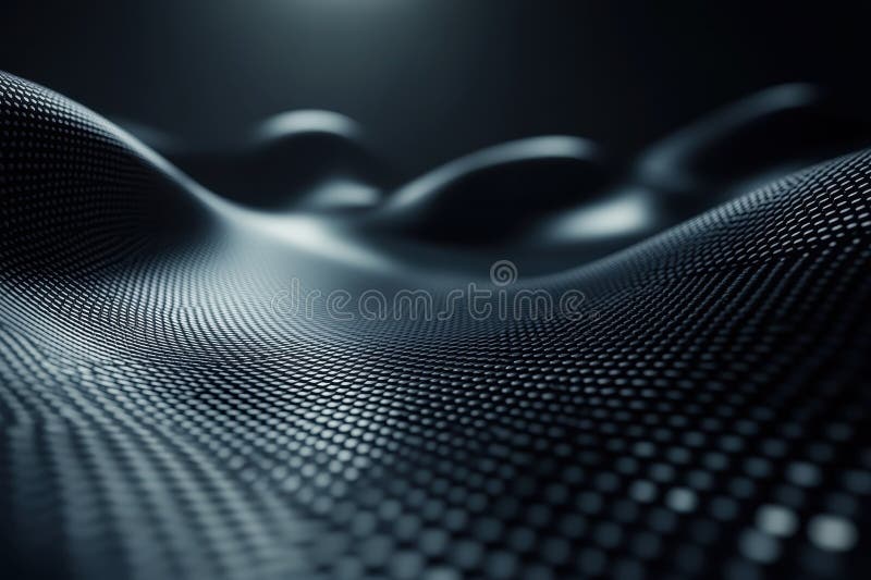 Abstract Close-up of a Textured Surface with a Wave Pattern in Low ...