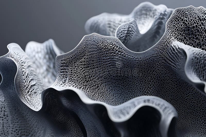 Abstract Close-up of Textured Wavy Patterns with Organic Lines and ...