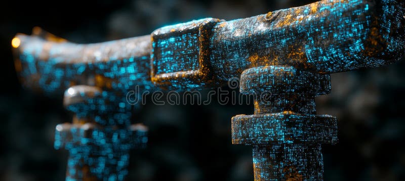 Abstract Close-Up of a Traditional Japanese Torii Gate Rendered with ...
