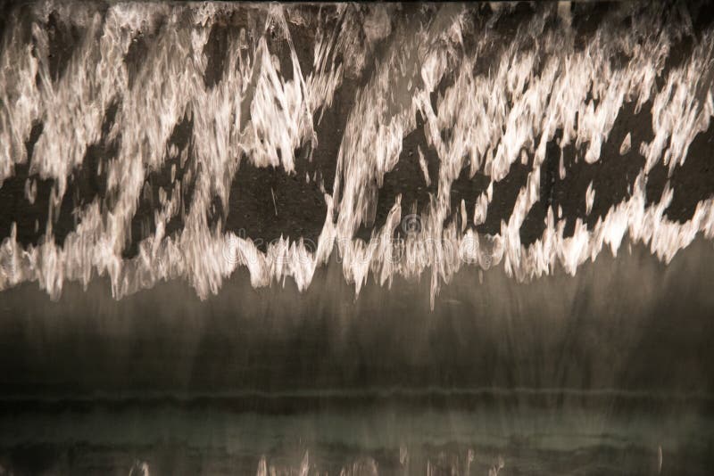 Close Up of Transparent Falling Water Vertical Flows. Stock Photo ...