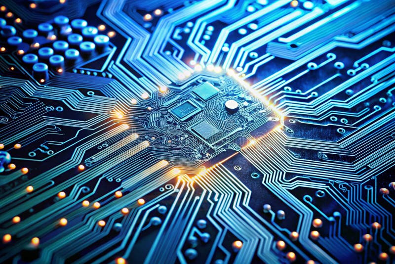 Artificial Intelligence Embedded: Close-Up of a Mainboard with AI ...