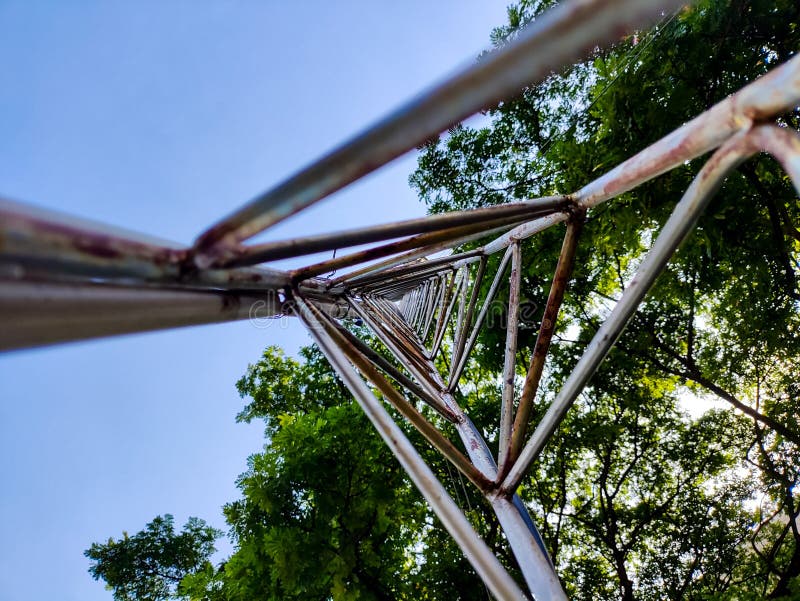 Abstract Close-up View of Network Tower Framework Stock Image - Image ...