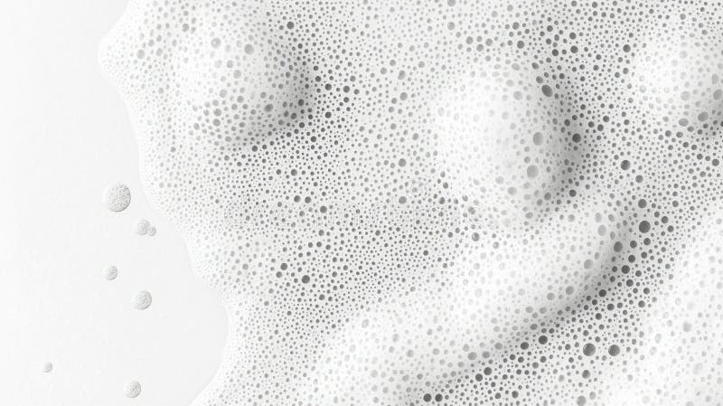 Abstract Close-up View of White Soap Foam. Bubbles, Foam Texture ...