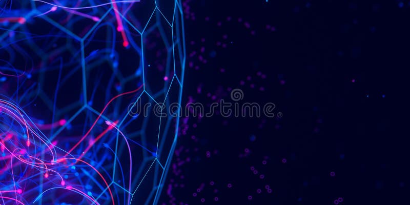 Abstract Closeup Macro of Quantum Computing Qubit Spherical Cell ...